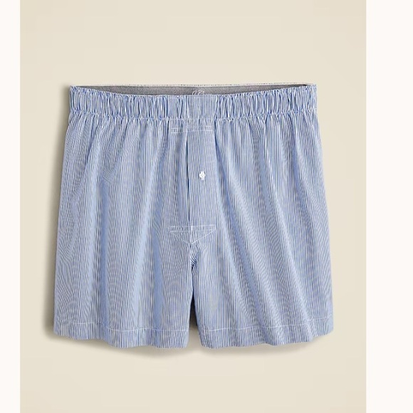 J. Crew | Underwear & Socks | J Crew Patterned Boxers Blue Stripes ...
